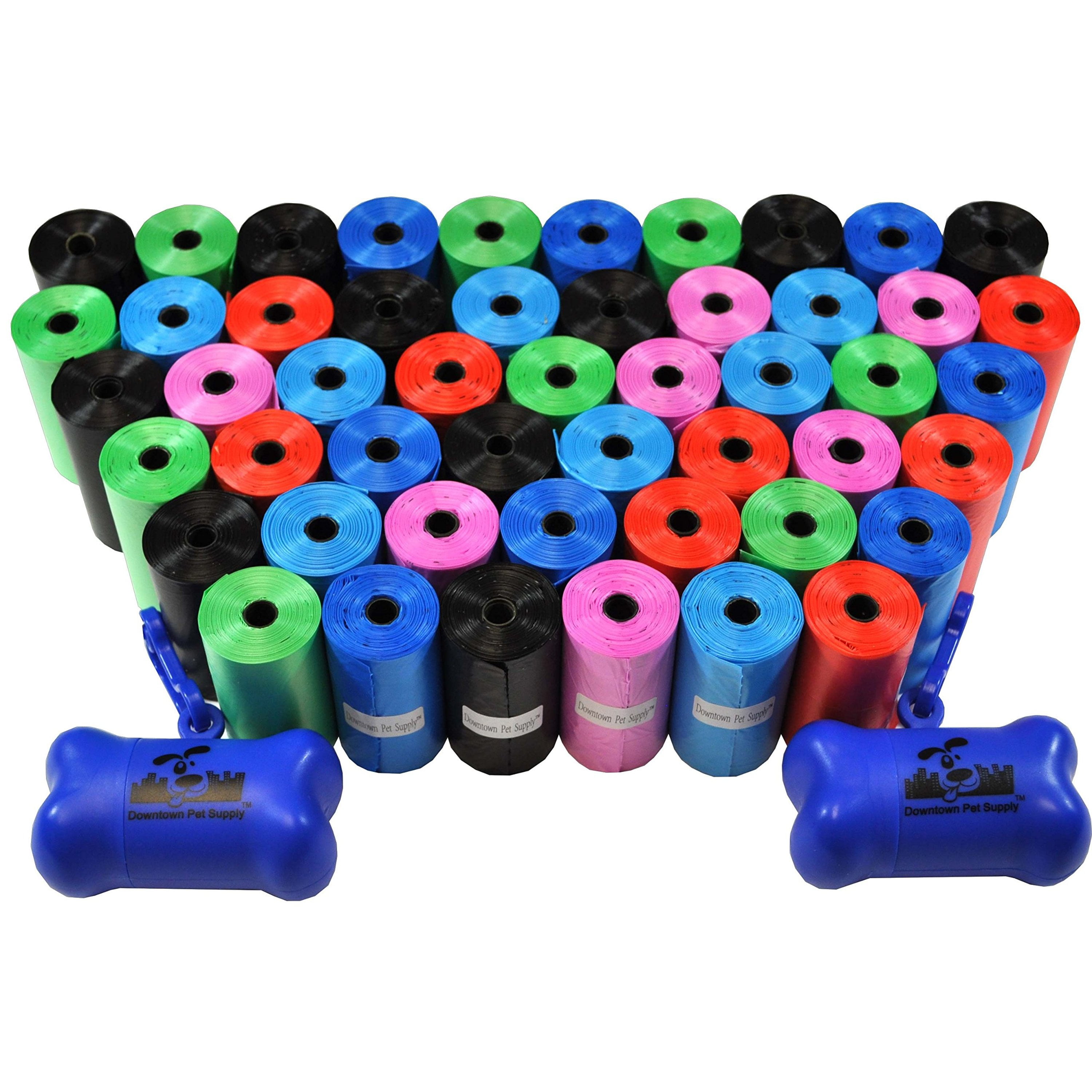 Downtown Pet Supply Dog Poop Bags, 2x Free Poop Bag Holder, Rainbow, 1000 Bags - Walmart.com