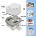 6.34 Gallon Portable Toilet,Camping Porta Potty Boat RV Toilet 24 ...