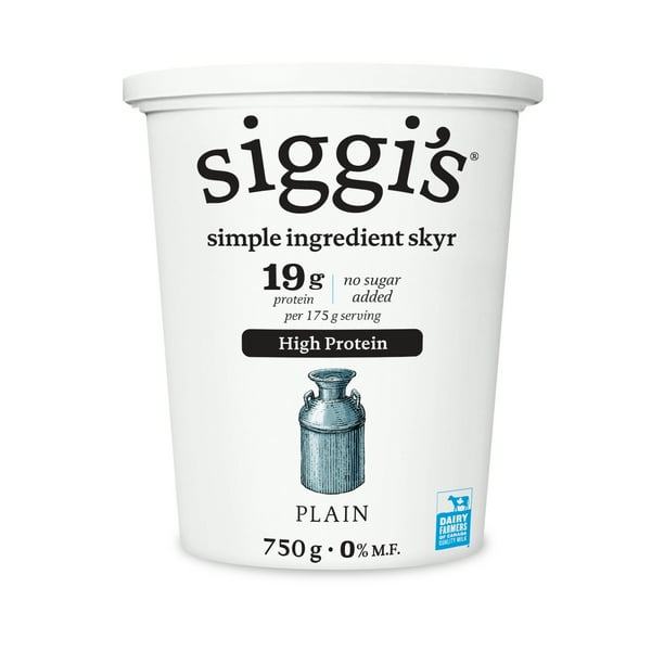Siggi's Skyr Yogurt Plain 0%, High Protein, 750 g - Walmart.ca