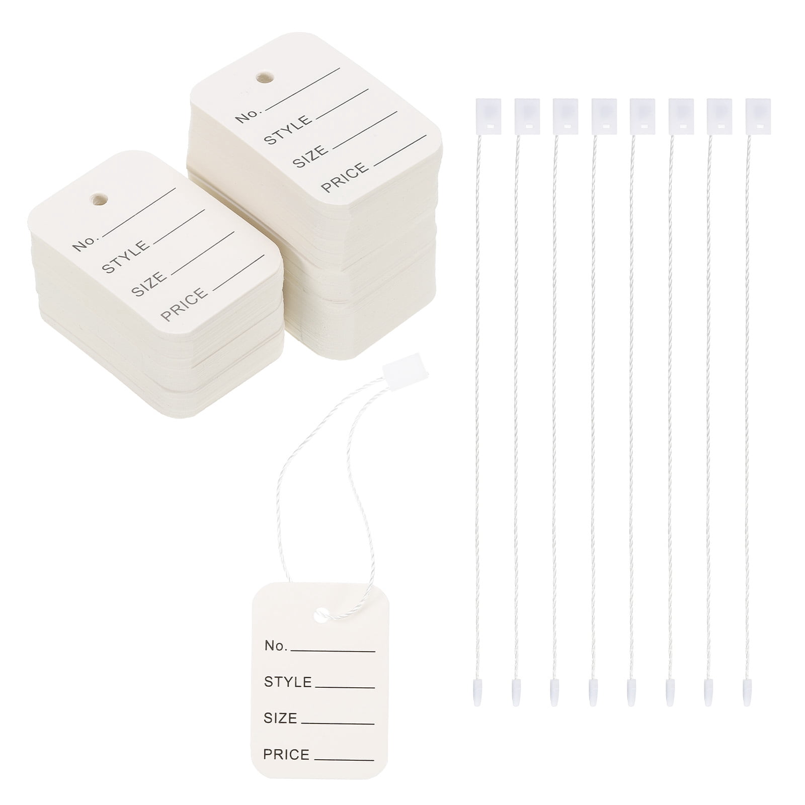 Uxcell 100 Set Price Tags Display Label, 2 x 1.4 Inches White Tagging ...