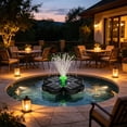 Bird Bath Fountains Solar Power for Outside, 3W Small Solar Fountain ...