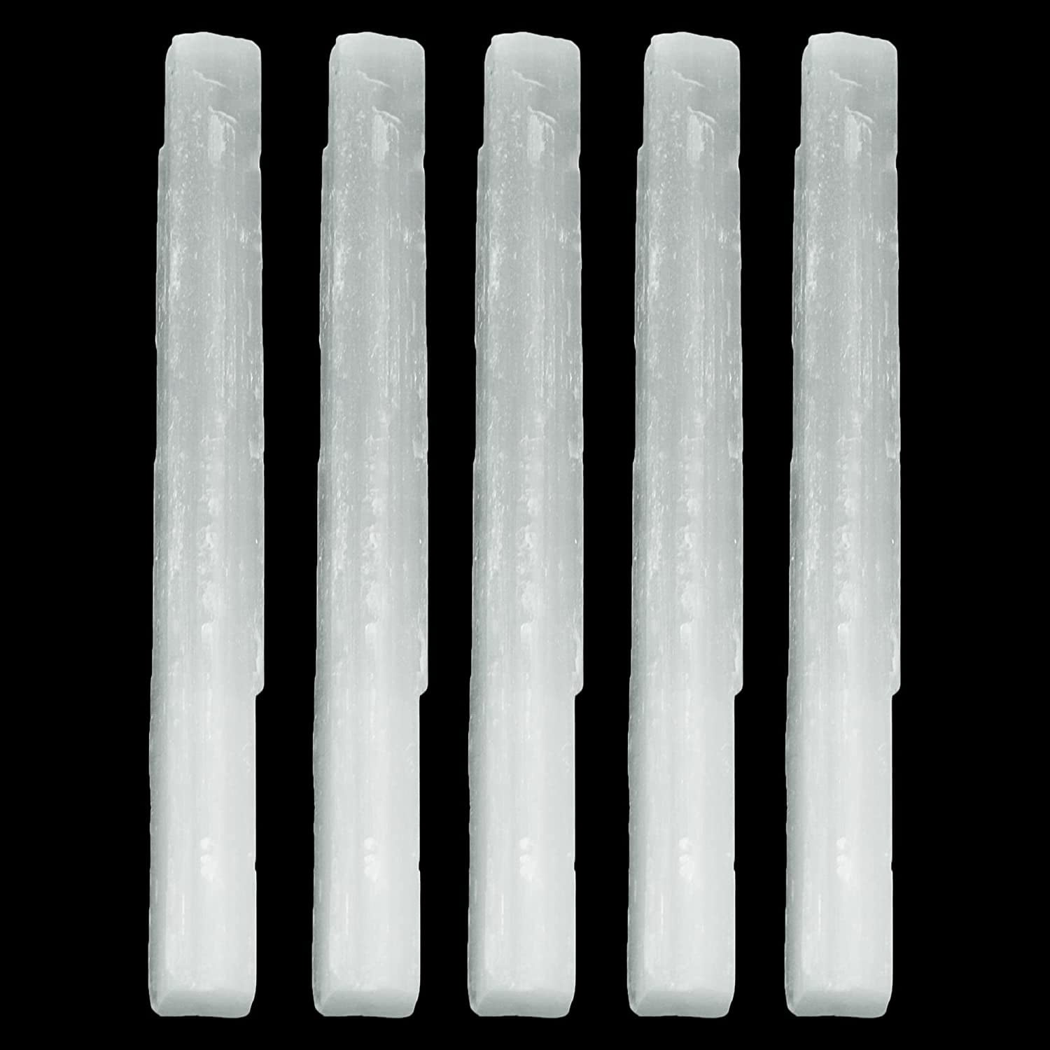 Soul Sticks 5 Pack 6 inch Selenite Crystal Wands Pack Selenite Sticks for Healing, Reiki ...