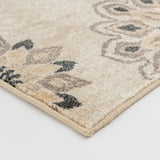 Loomaknoti Minerva Asterin 5' x 7' Floral Indoor Area Rug , White ...