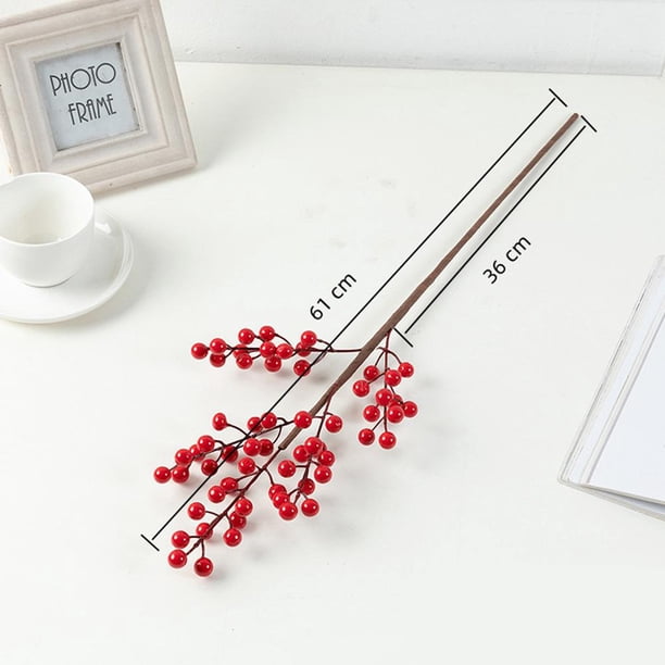 KITPIPIVOPPV Glitter Berry Branch Artificial Simulation Foam Berries ...