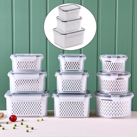 3/set Stackable Food Containers Set With Lid Lunch Boxes Bpa Free ...