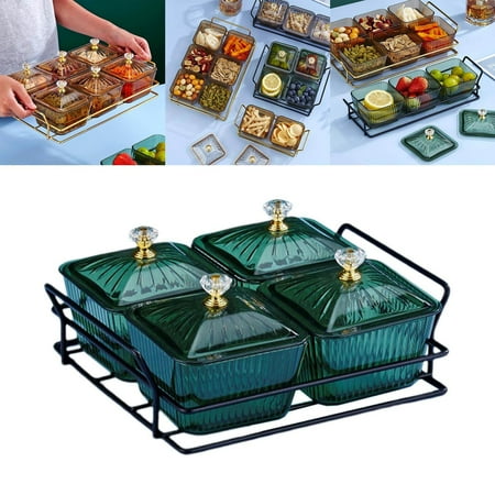 justharion Nordic Caddy Serving Platter Dessert Dividing Plate for ...