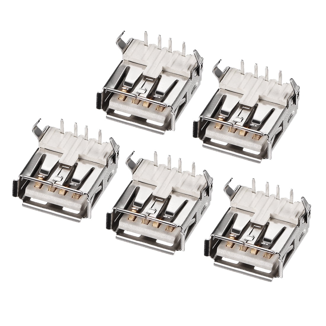 PCB USB Connector Type-A 2.0 Female Jack 90 Degree Horizontal Insert ...