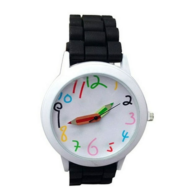 Rowena J - Teacher Students Sports Watch School Design Black Silicone ...