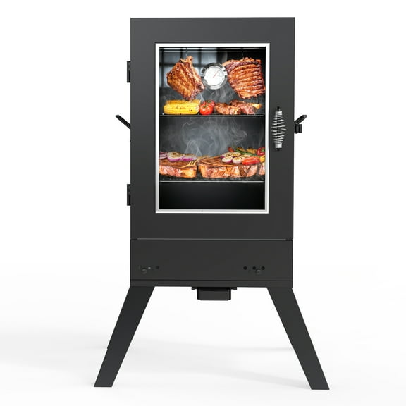East Oak Pro 30" Electric Vertical Smoker Portable with Window & Legs ...