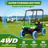 Joyracer 24V Ride on Toys, 4WD Powered Ride on UTV with Remote Control ...