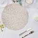 Efavormart 6 Pack 15" Champagne Round Woven Vinyl Placemats Non Slip ...