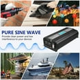 Voltworks 2500W Power Inverter, Pure Sine Wave, DC 12V to AC, LCD, Dual USB, Remote Control ...
