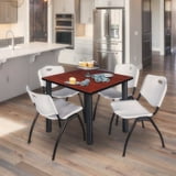 Regency 48 in Square Breakroom Table- Cherry Top, Black Legs, 4 M Stack ...