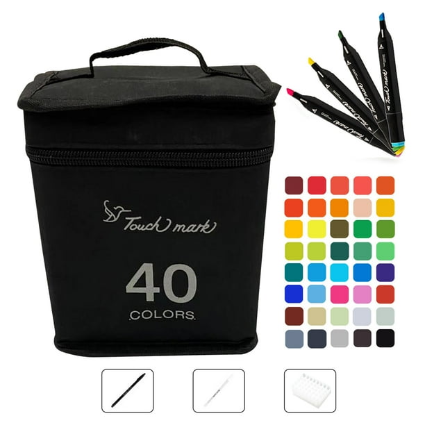 Yeacher Art Markers 40 Colors Dual Tips Drawing Markers Alcohol-Based ...