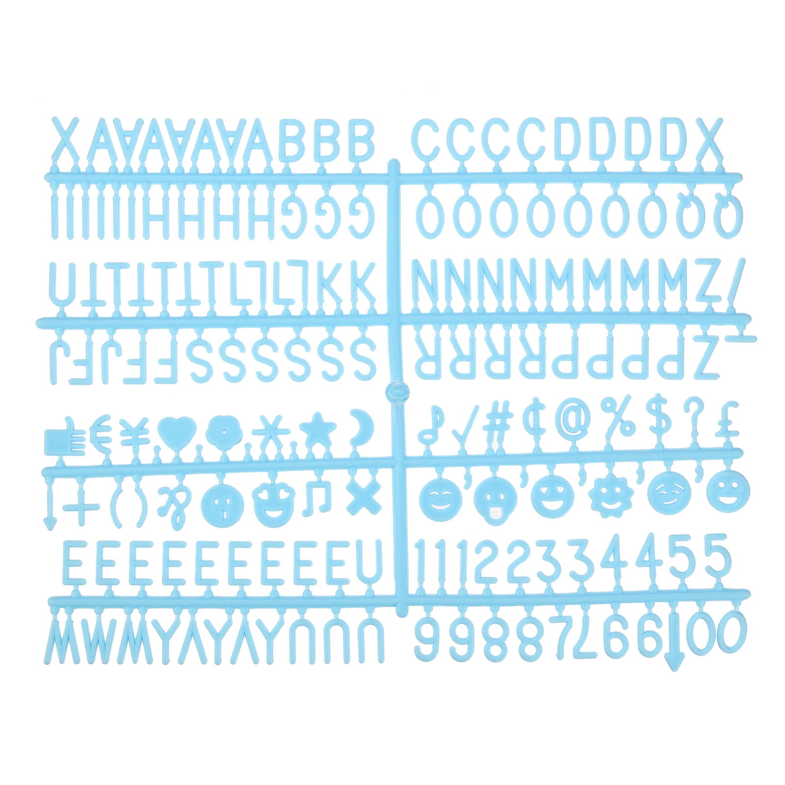 Uxcell Felt Letter Board Letters Numbers Symbols 3/4 Inch Blue Alphabet ...