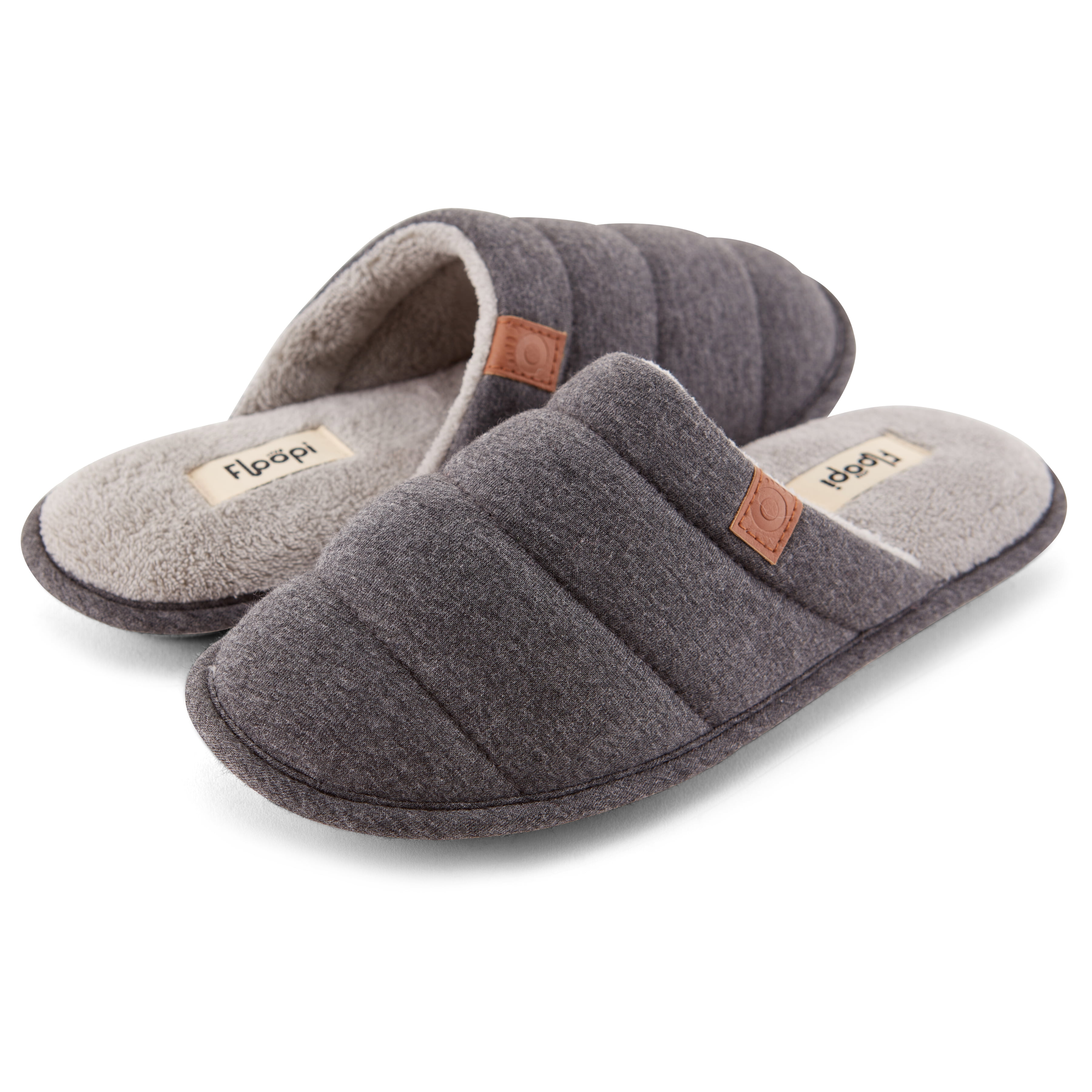 Floopi House Slippers for Women, Soft Upper Jersey Lining, Closed Back ...