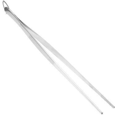 Bundlepro Kitchen Fine Tweezers Tongs, 12'' Square Head Stainless Steel ...