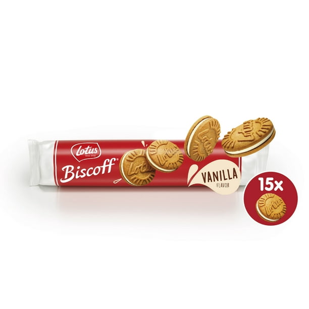 Lotus Biscoff Sandwich Cookie Vanilla Cream 150g - Walmart.com ...