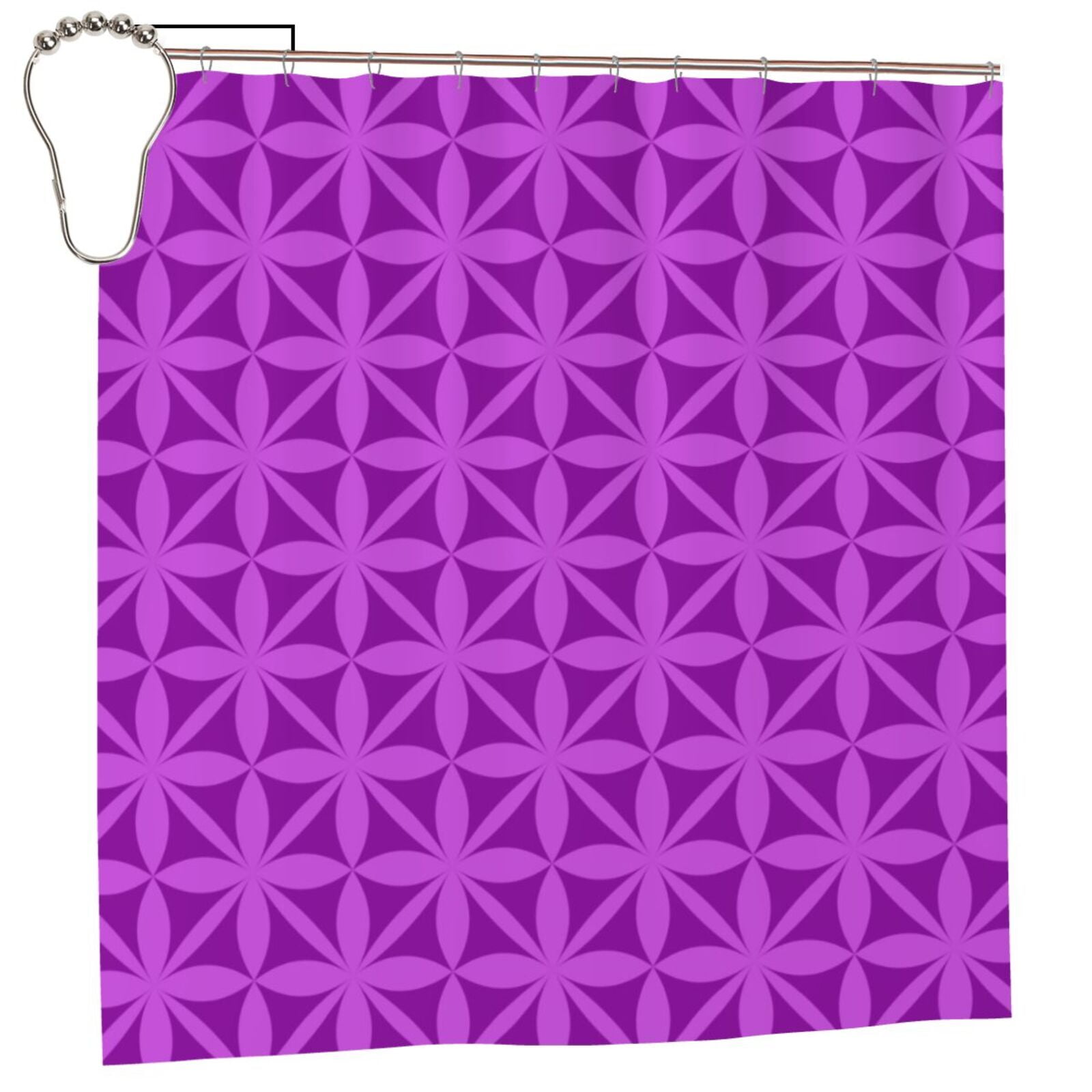 Polyester Fiber Shower Curtain, Geometric Seamless Repeating Curves ...