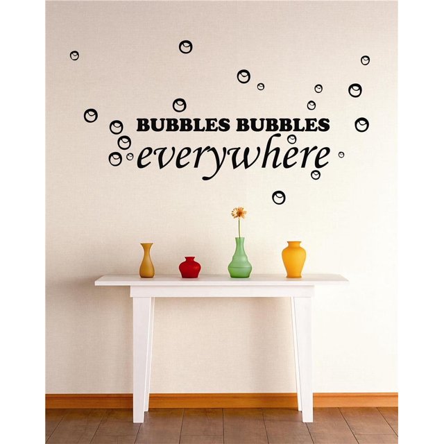 Design With Vinyl Artwork Bubbles Bathing Bubble Clean Soap Boy Wall ...