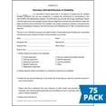Employee Self-Identification of Disability Form, 8.5 x 11, 75 Pack ...