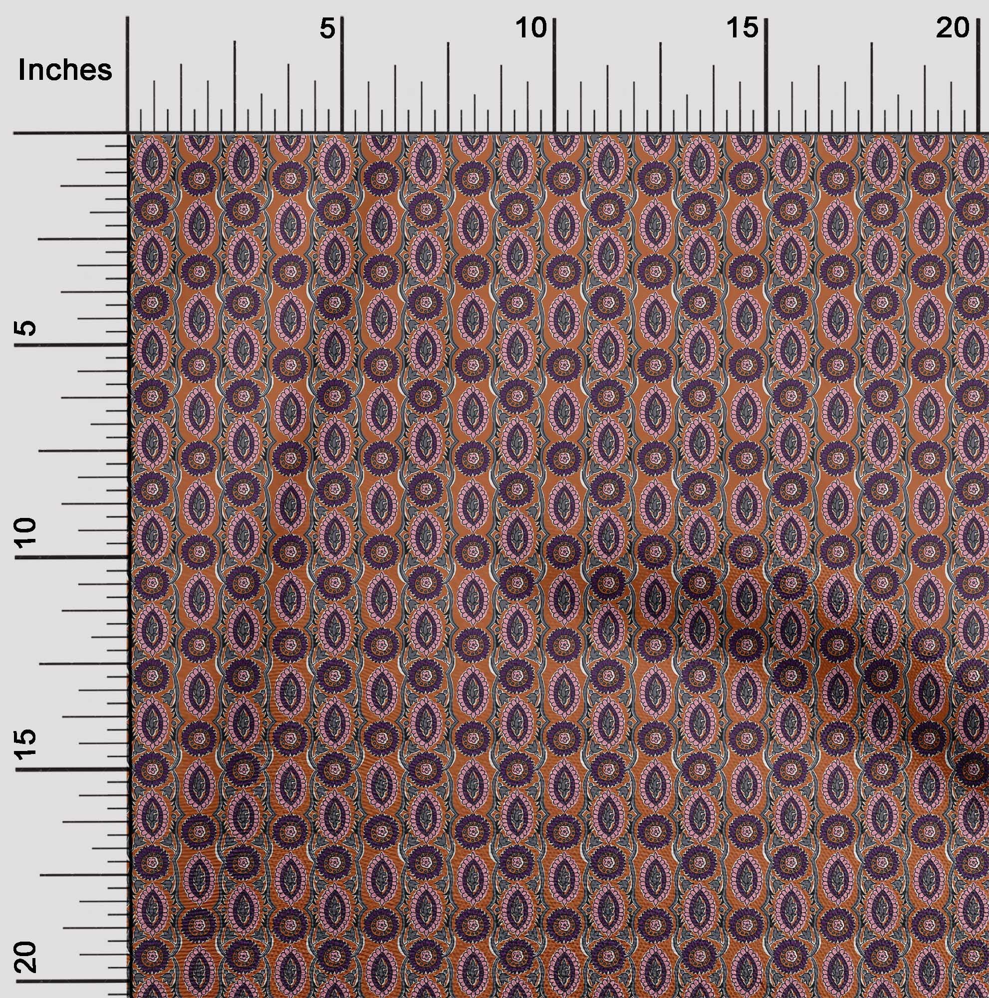 oneOone Silk Tabby Fabric Ethnic Block Print Fabric By Yard 42 Inch ...