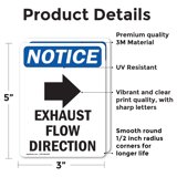 (2 Pack) Exhaust Flow Direction Sign - Walmart.com