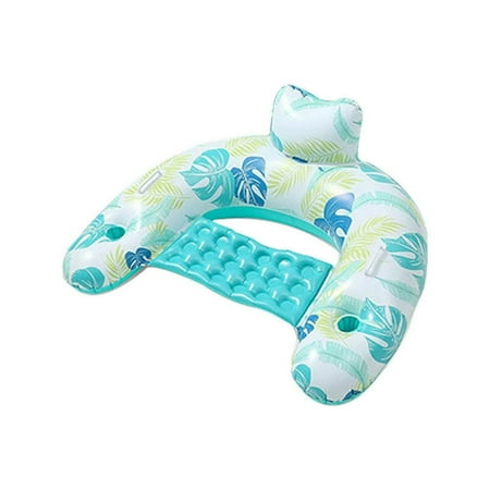 AMERTEER PVC Pool Floating Chair Foldable Inflatable Water Lounger ...