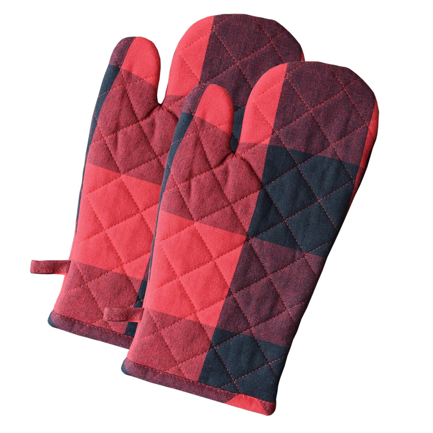 Click here for Fabstyles Buffalo Check Cotton Terry Oven Mitt Set... prices