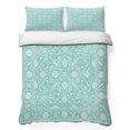Full Quilt Bedding Set Boho Mint Green Paisley Floral Summer Quilt ...