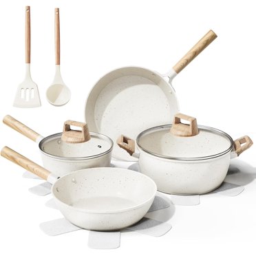 Ecolution Titanium Ceramic Easy Clean Endure Nonstick Cookware Set, 8 ...