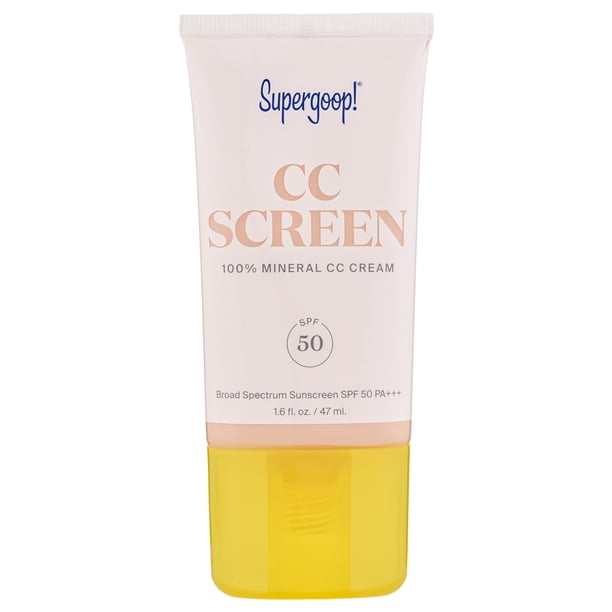 Supergoop CC Screen 100% Mineral CC Cream SPF 50 1.6 fl oz / 47 ml 100C ...