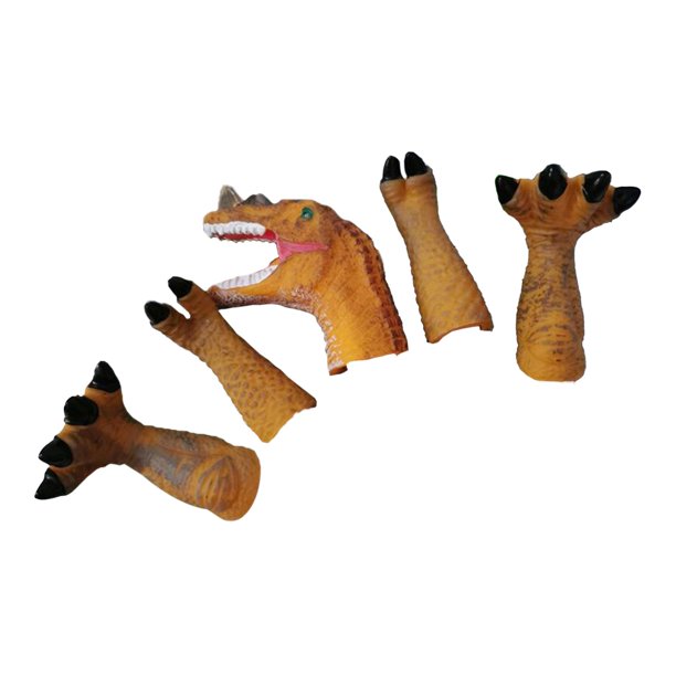 5 Pieces Dinosaur Finger Puppets Toys Finger Dolls for Kids Children ...