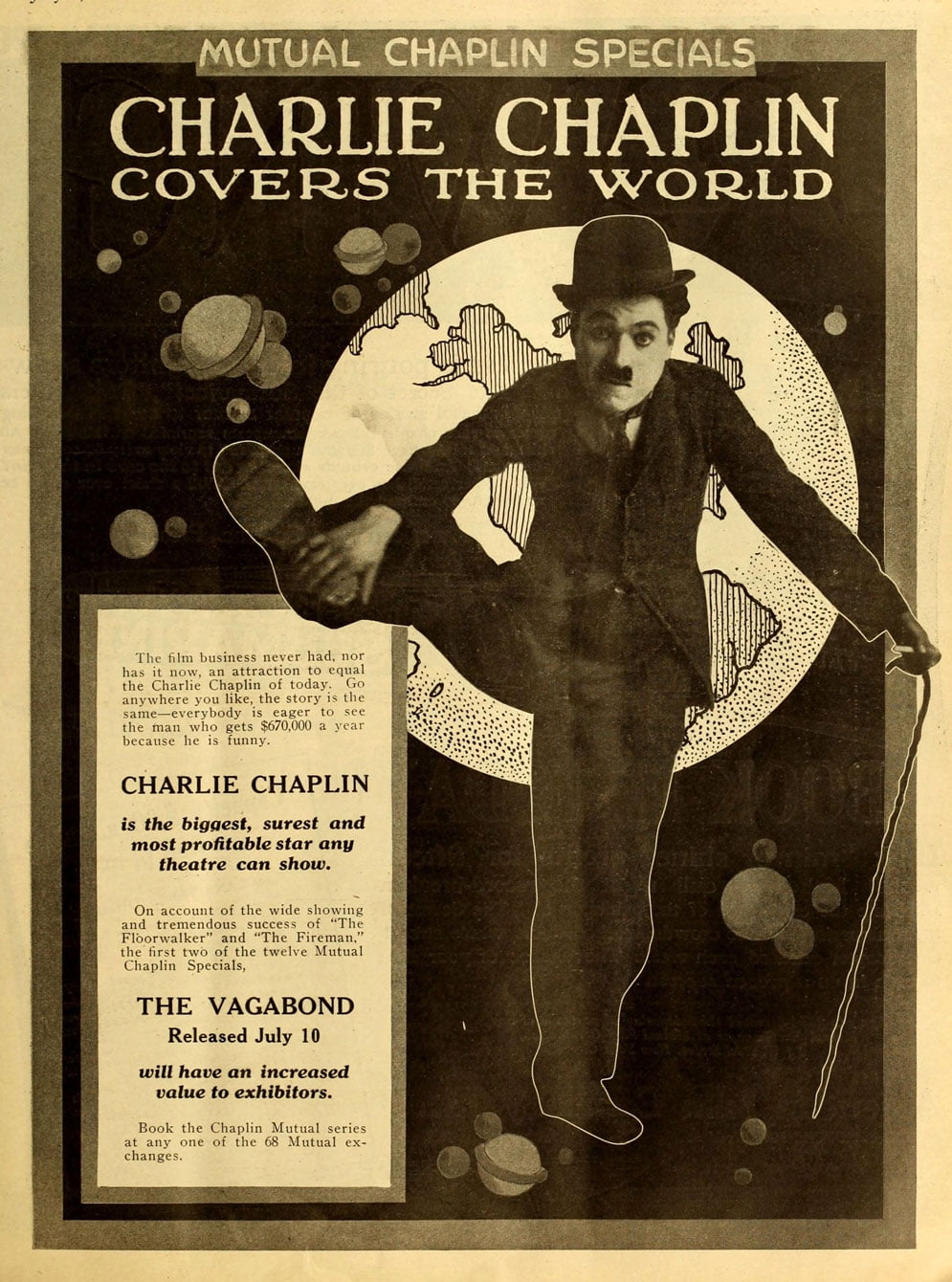 Vintage Charlie Chaplin Poster