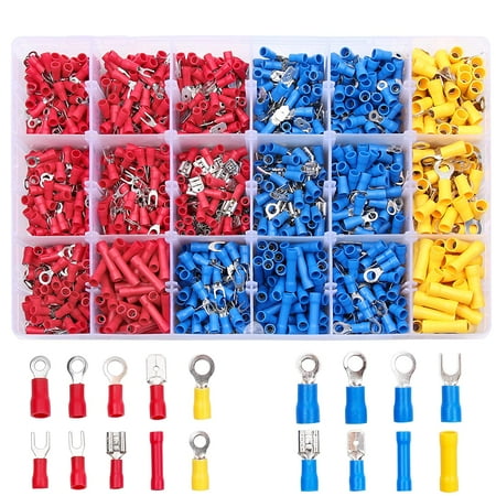 1280PCS Electrical Connectors, Insulated Crimp Terminals Mixed Assorted ...