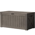 120 Gallon Deck Box Resin Outdoor Storage Box Waterproof for Patio ...