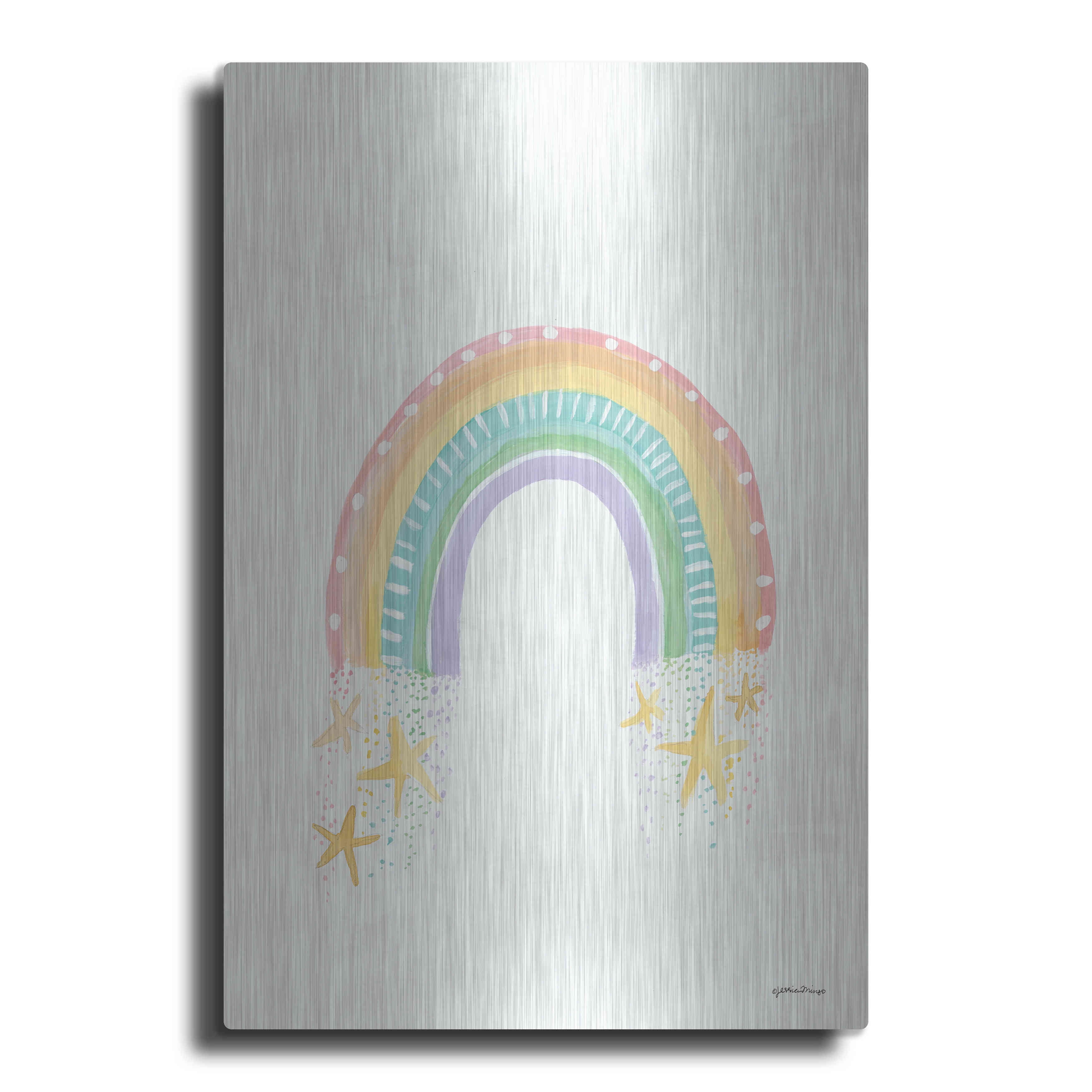 Luxe Metal Art 'Rainbow Dream' by Jessica Mingo, Metal Wall Art, 12"x16 ...