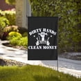 28X40 Double Sized Flag, Dirty-Hand Make Clean-Moneys Garden Flag ...