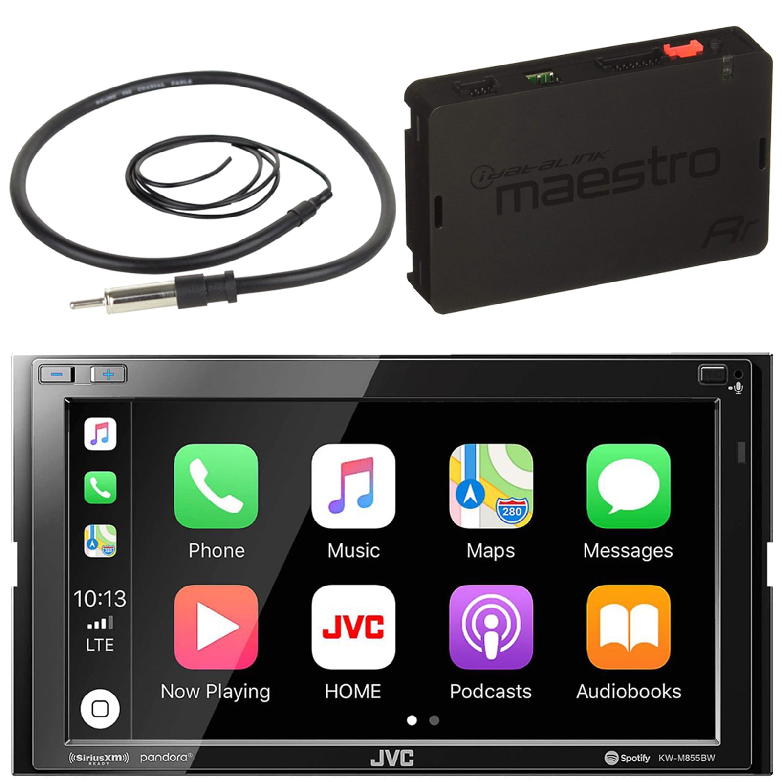 Double DIN Digital Media SiriusXM Ready Bluetooth USB Stereo Receiver w ...