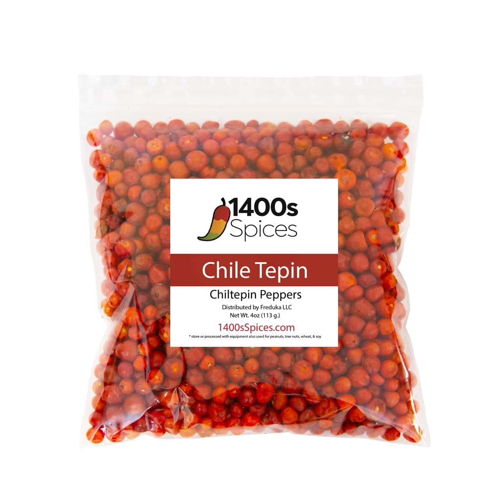 4oz Dried Chiltepin Peppers, Chile Tepin by 1400s Spices - Walmart.com