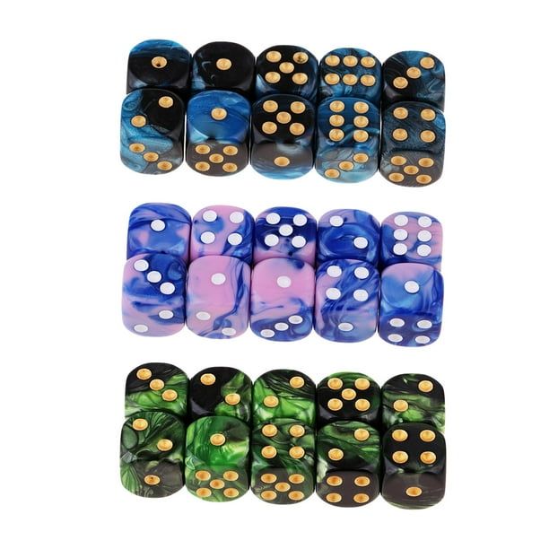 30 Uds Dados De Juego De 6 Caras Dados De 16mm Para Juegos De Mesa Y Ense?anza De Matemáticas ...