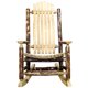 Glacier Country Collection Adult Log Rocker, Exterior Stain Finish ...