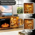 Fireplace TV Stand -16 Colors LED Light Entertainment Center with 18 ...