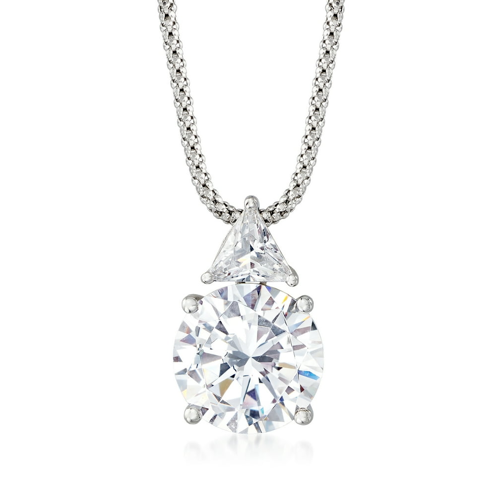 Ross Simons Ross Simons 6 75 Ct T W Cz Pendant Necklace In Sterling