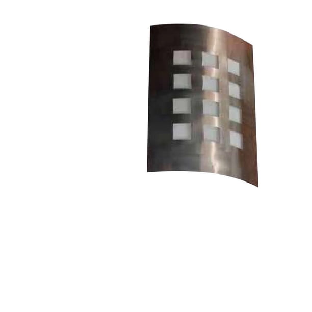 Arbotante Kuadro LAITING 18-8 con Base de Hierro y Pantalla de Vidrio ...