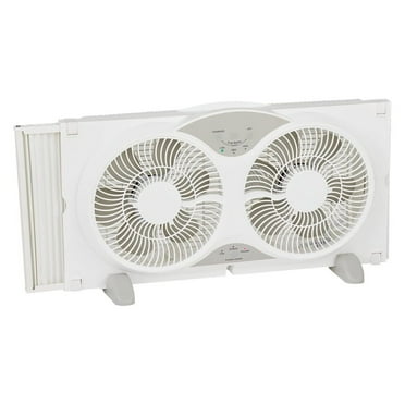Holmes Dual Blade Twin Window Fan with One Touch Thermostat, Double ...