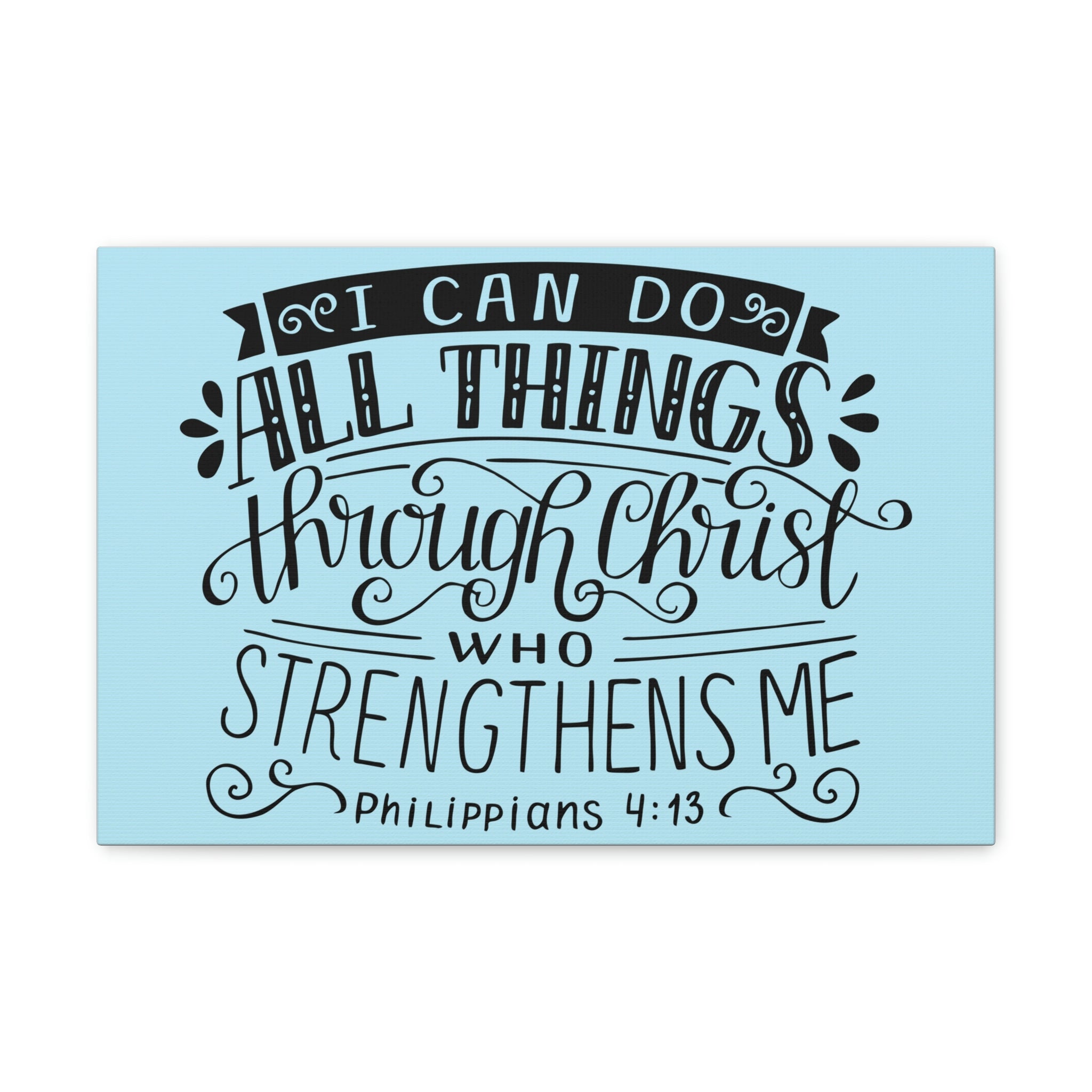 Scripture Walls I Can Do All Things Philippians 4:13 Sky Blue Christian ...