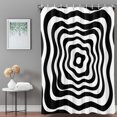 Abstract Fluid Pattern Shower Curtain, Modern Minimalist Black White ...