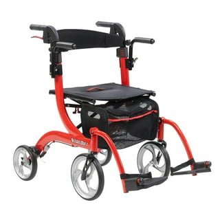 Drive Medical Clever Lite LS Rollator Walker with Seat and Push Down ...