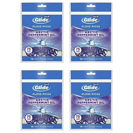 Oral-B Glide 3d White Floss Picks Radiant Mint, 75 Count (pack of 4 ...
